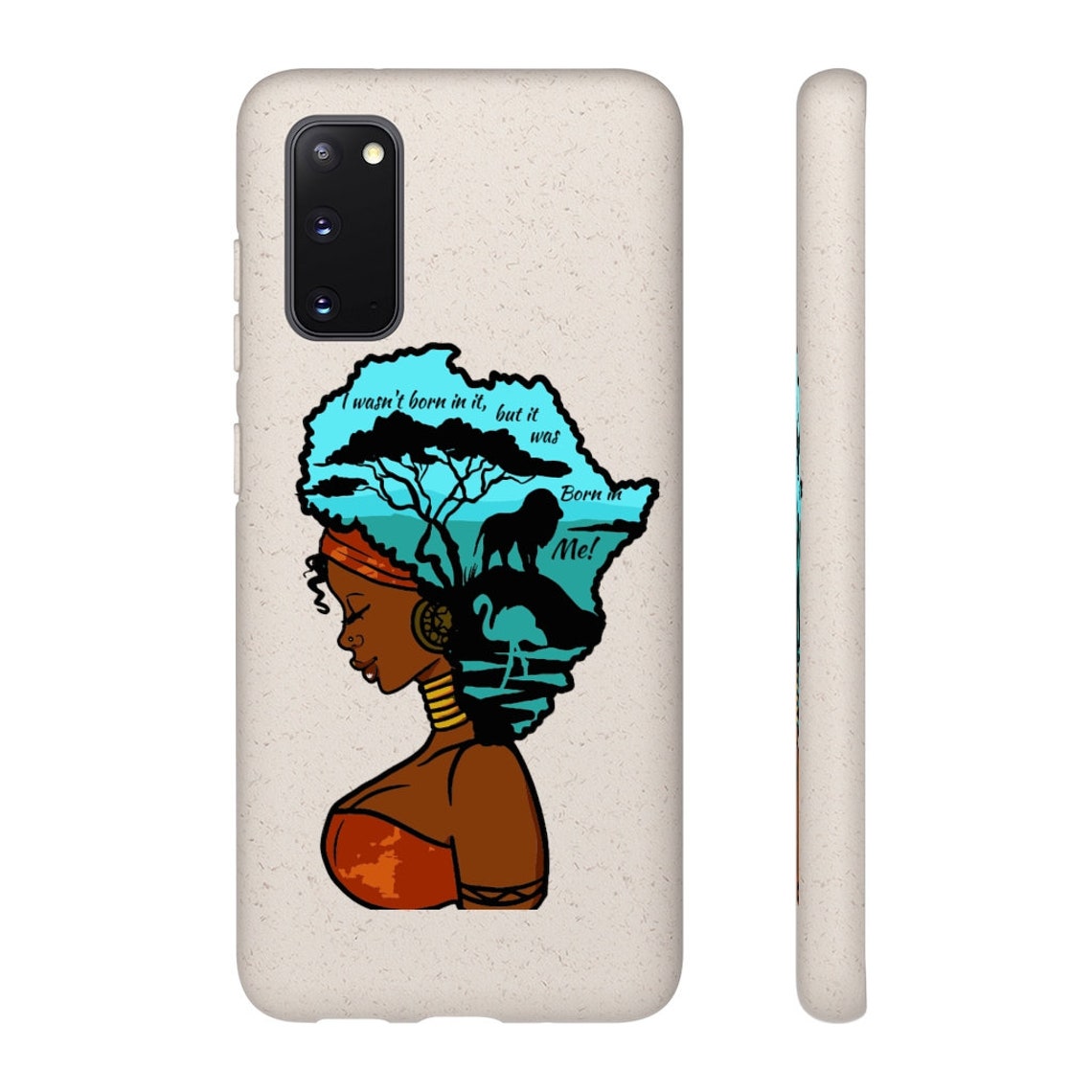 Afro American Woman Phone Case - African Heritage - Afro Gifts ...