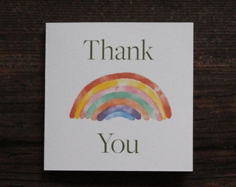 Rainbow Thank You | Etsy