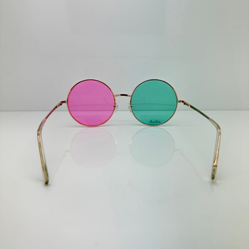 Green and Pink Round Sunglasses | Noodle Punk Rock | Gorillaz Trip Hop ...