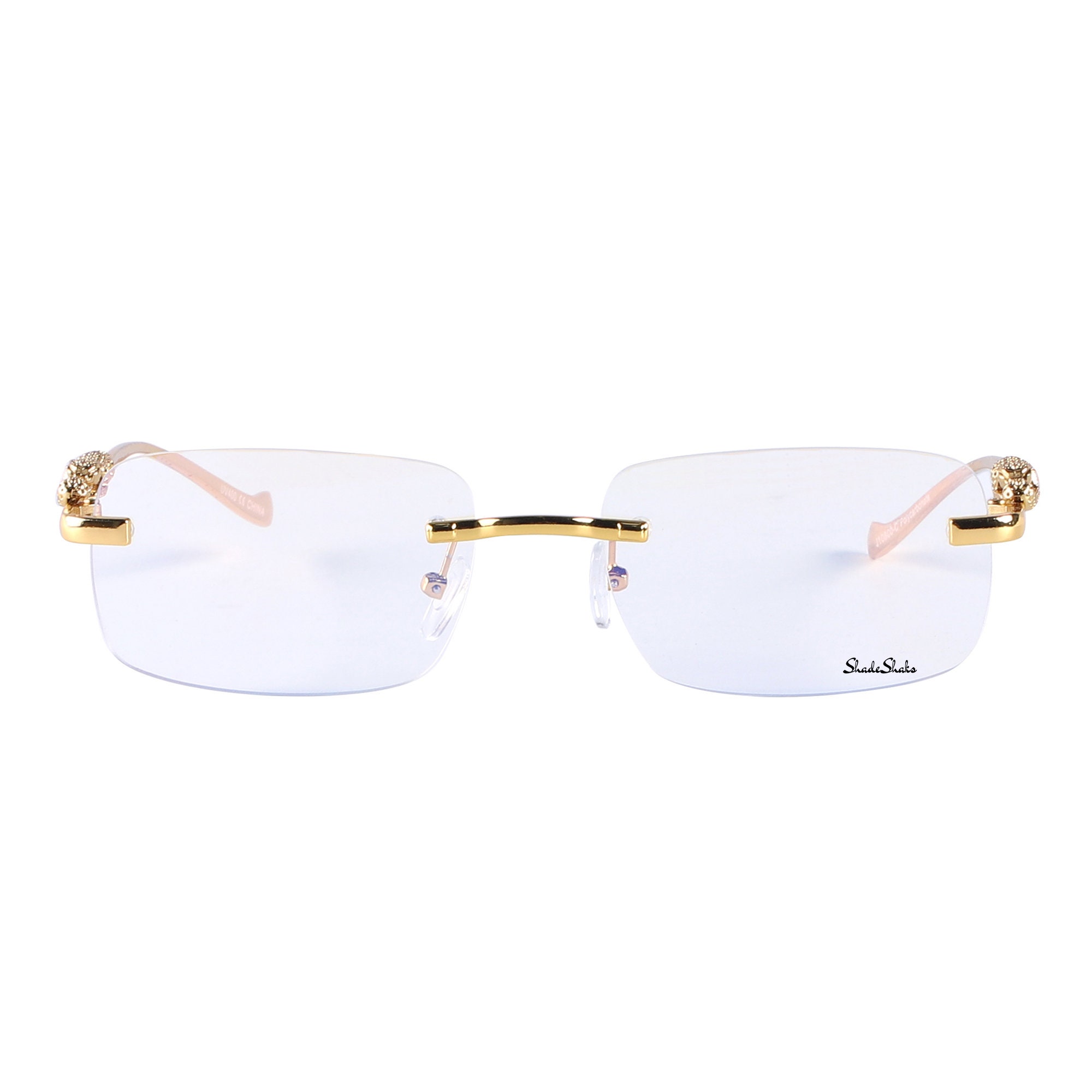 Frameless Rectangle Sunglasses Luxury Multicolor Unique - Etsy