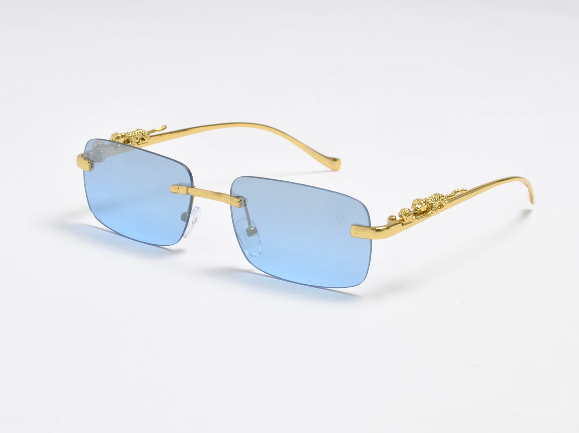 Frameless Rectangle Sunglasses Luxury Multicolor Unique - Etsy