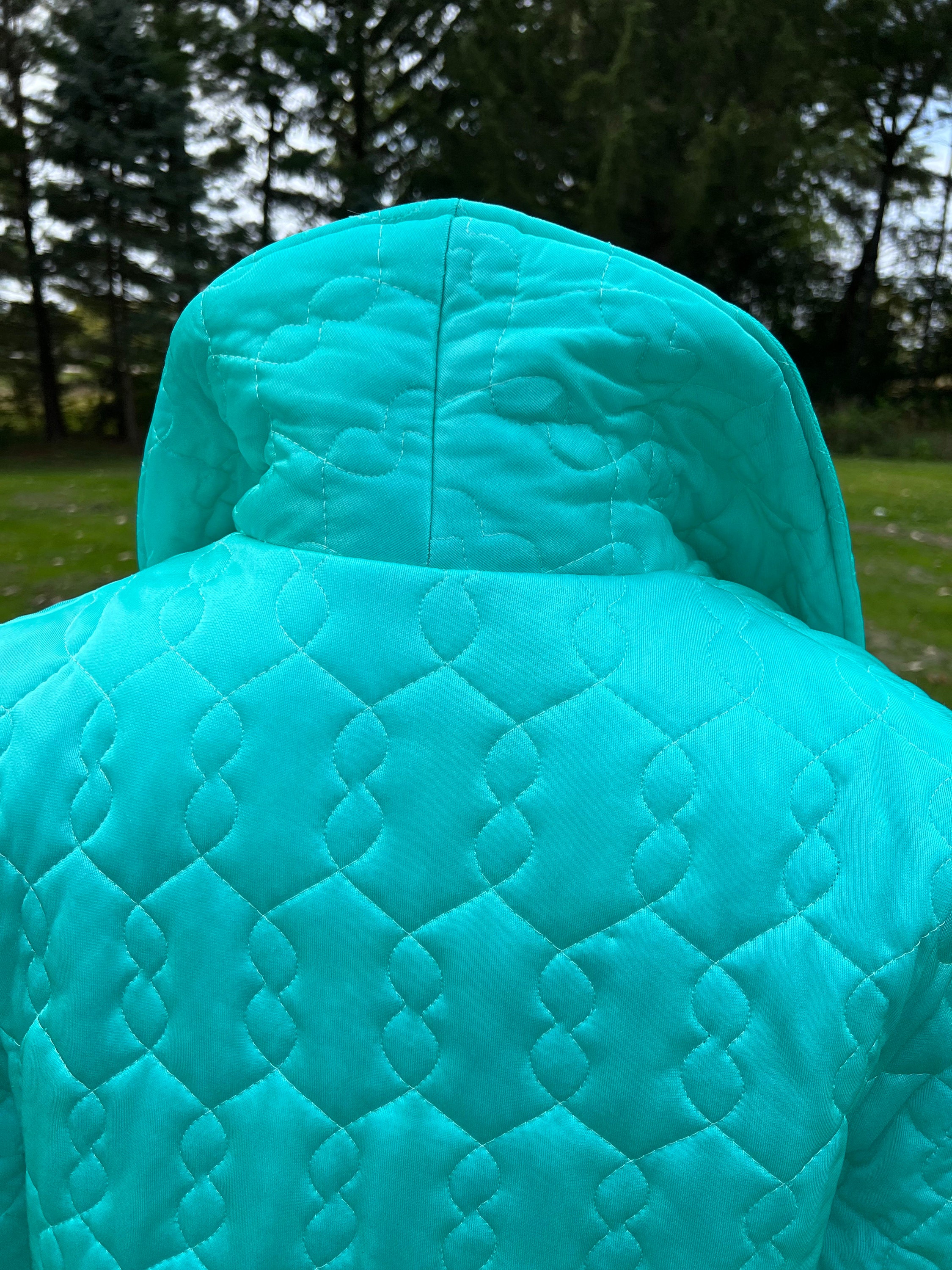 1950/60s Turquoise Quilted Bath/dressing Robe - Etsy