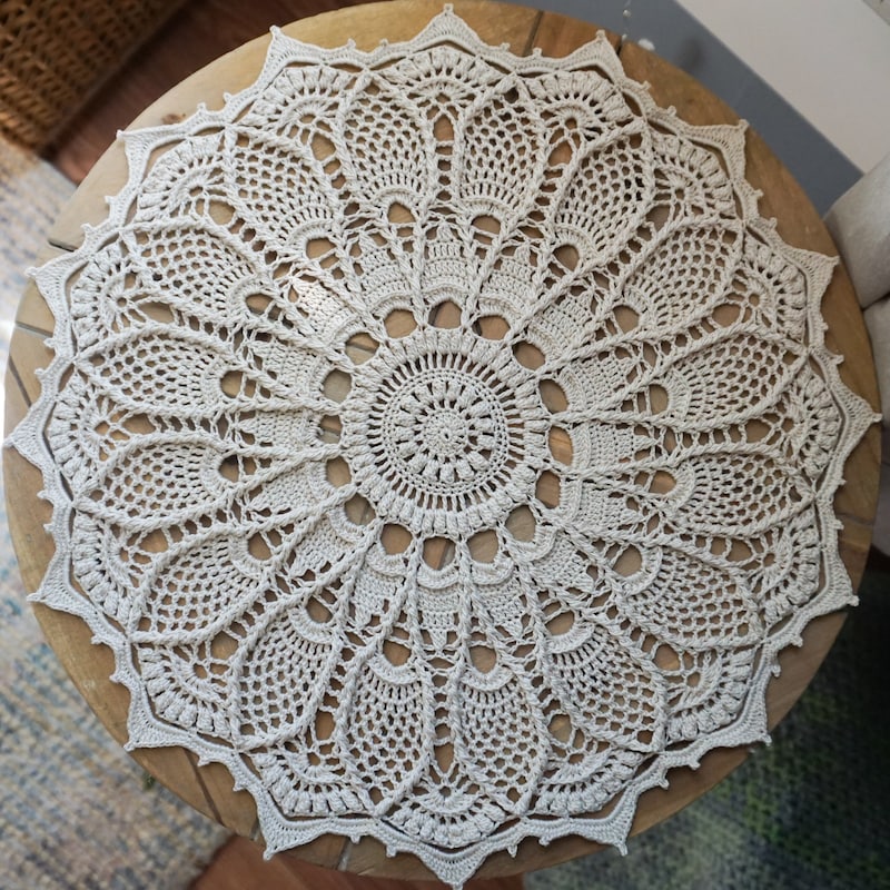 Large Crochet Doily Pattern - Etsy