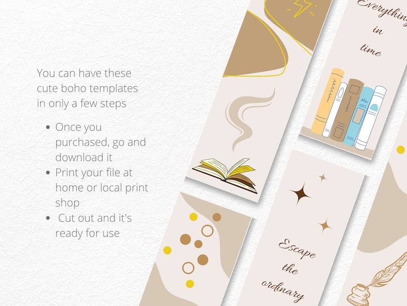 Printable Bookmarks, Bookworm Bookmark, Digital Bookmark, Bookmark Set ...