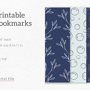 DOUBLE Color Printable Bookmark Set, Modern Bookmarks, Line Art Design ...