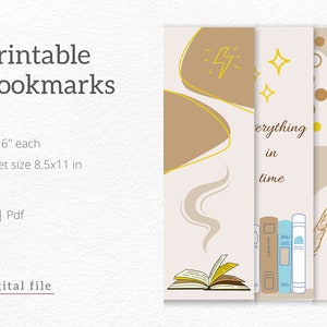 Printable Bookmarks Bookworm Bookmark Digital Bookmark - Etsy