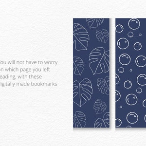 DOUBLE Color Printable Bookmark Set, Modern Bookmarks, Line Art Design ...