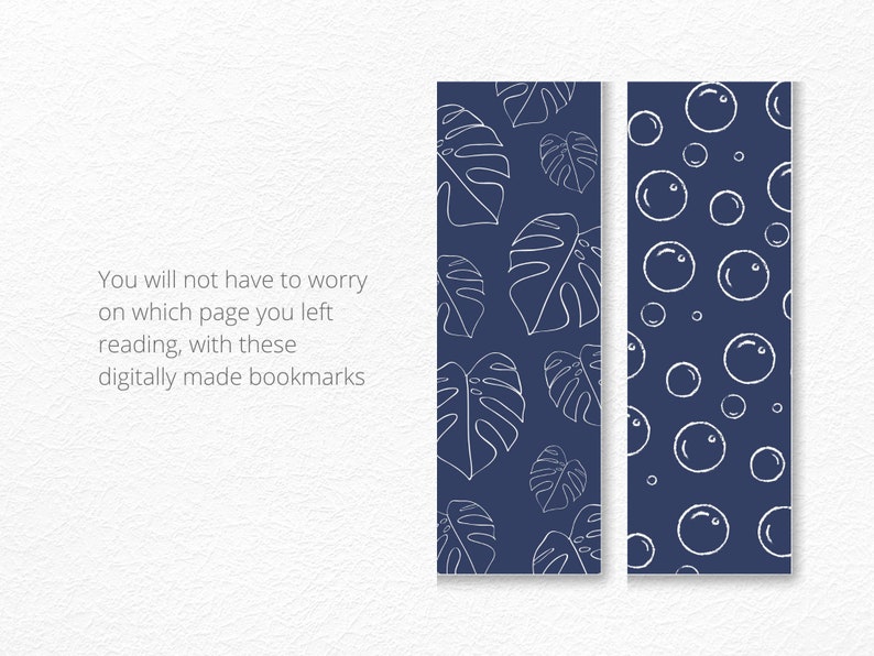DOUBLE Color Printable Bookmark Set, Modern Bookmarks, Line Art Design ...