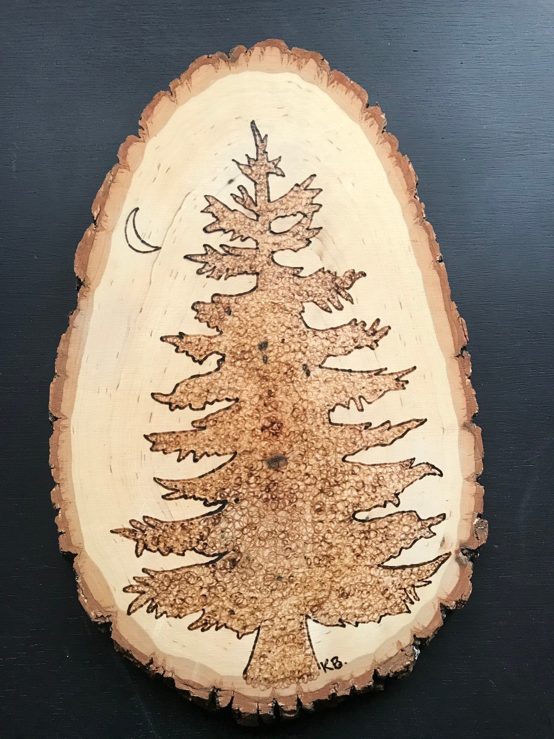 Pine Tree Woodburning - Etsy