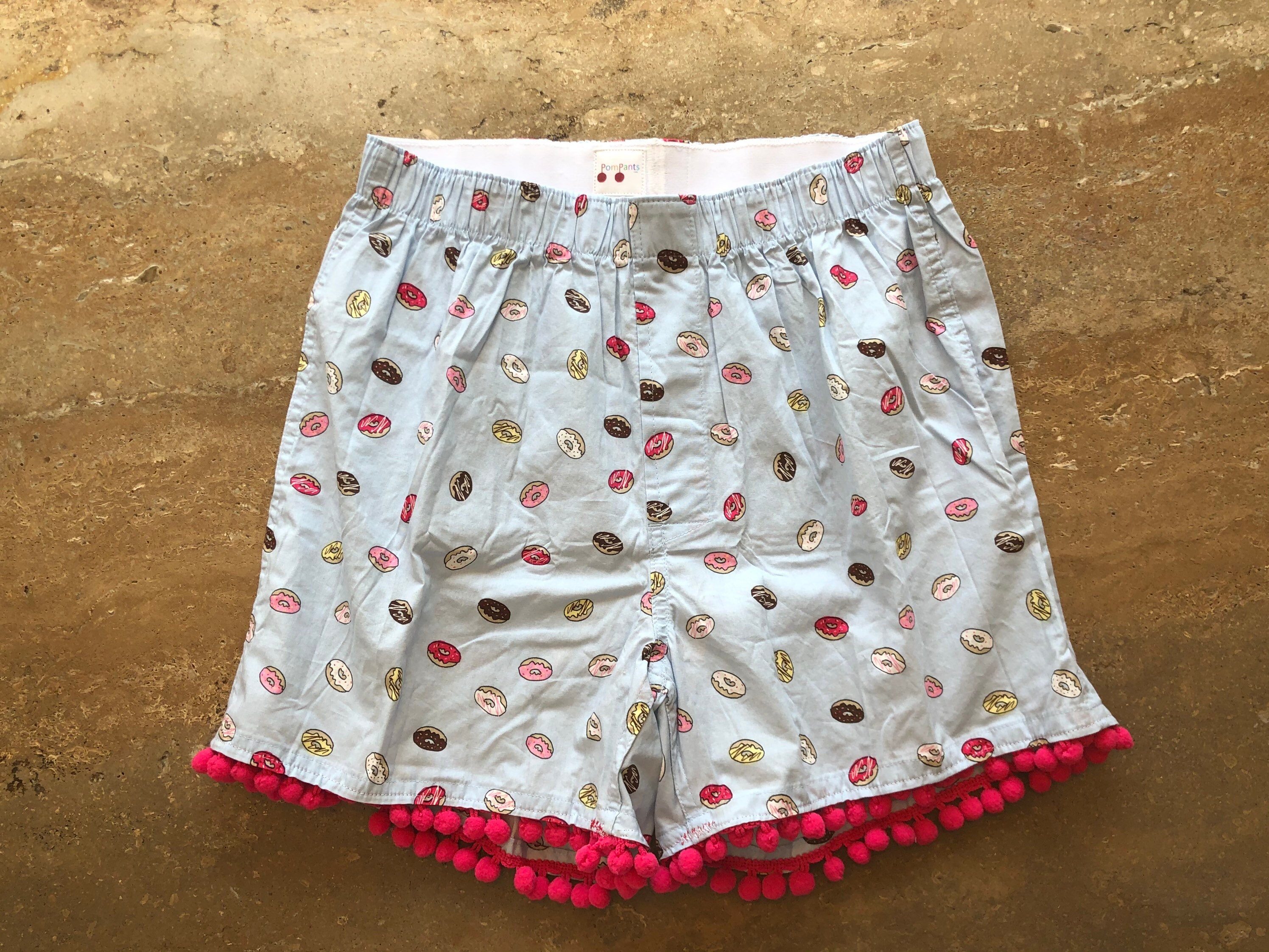 High Quality Cotton Donut Shorts With Pom Pom Trim Free - Etsy UK