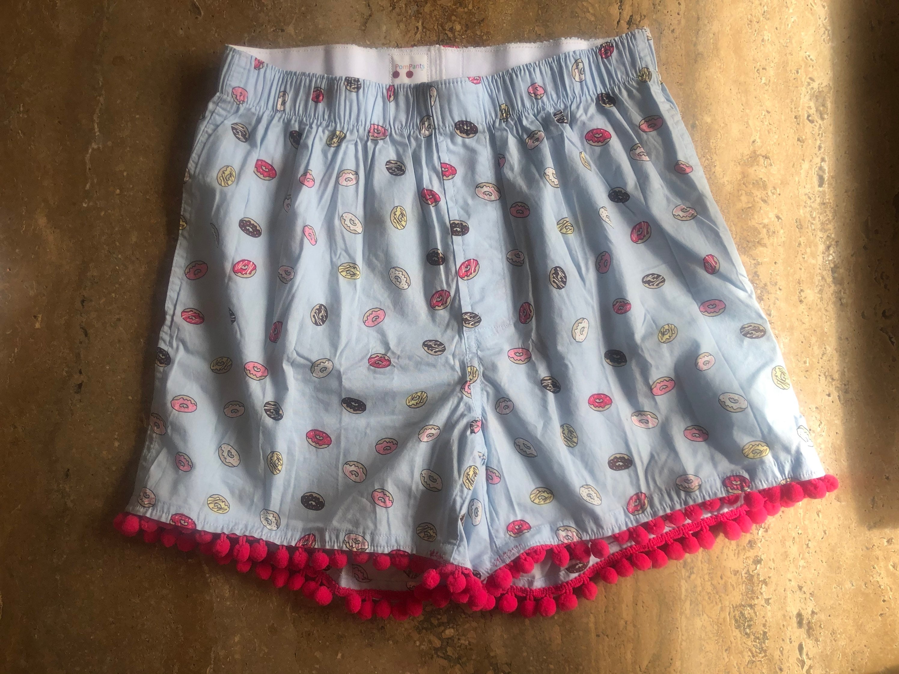 High Quality Cotton Donut Shorts With Pom Pom Trim Free - Etsy UK