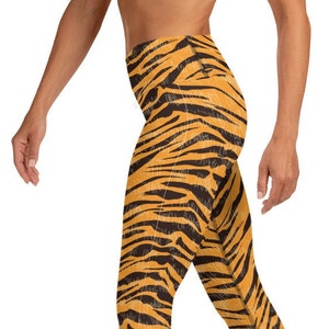 Bengal Tiger Stripe Premium Yoga Leggings | Wildlife Workout Leggings ...