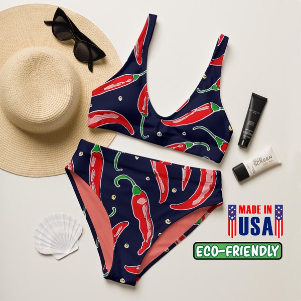 Hot Pepper Bikini - Etsy UK