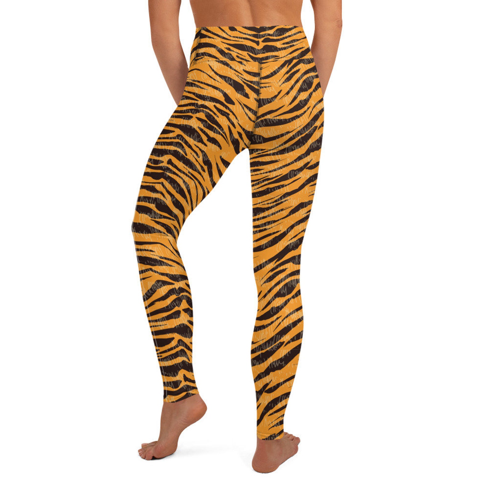 Bengal Tiger Stripe Premium Yoga Leggings Wildlife Workout - Etsy