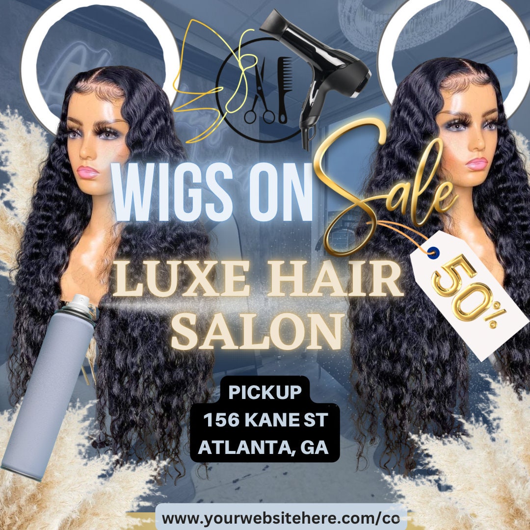 Ready to Wear Wig Flyer, Wig Sale Flyer, Wig Special Flyer, Hair ...