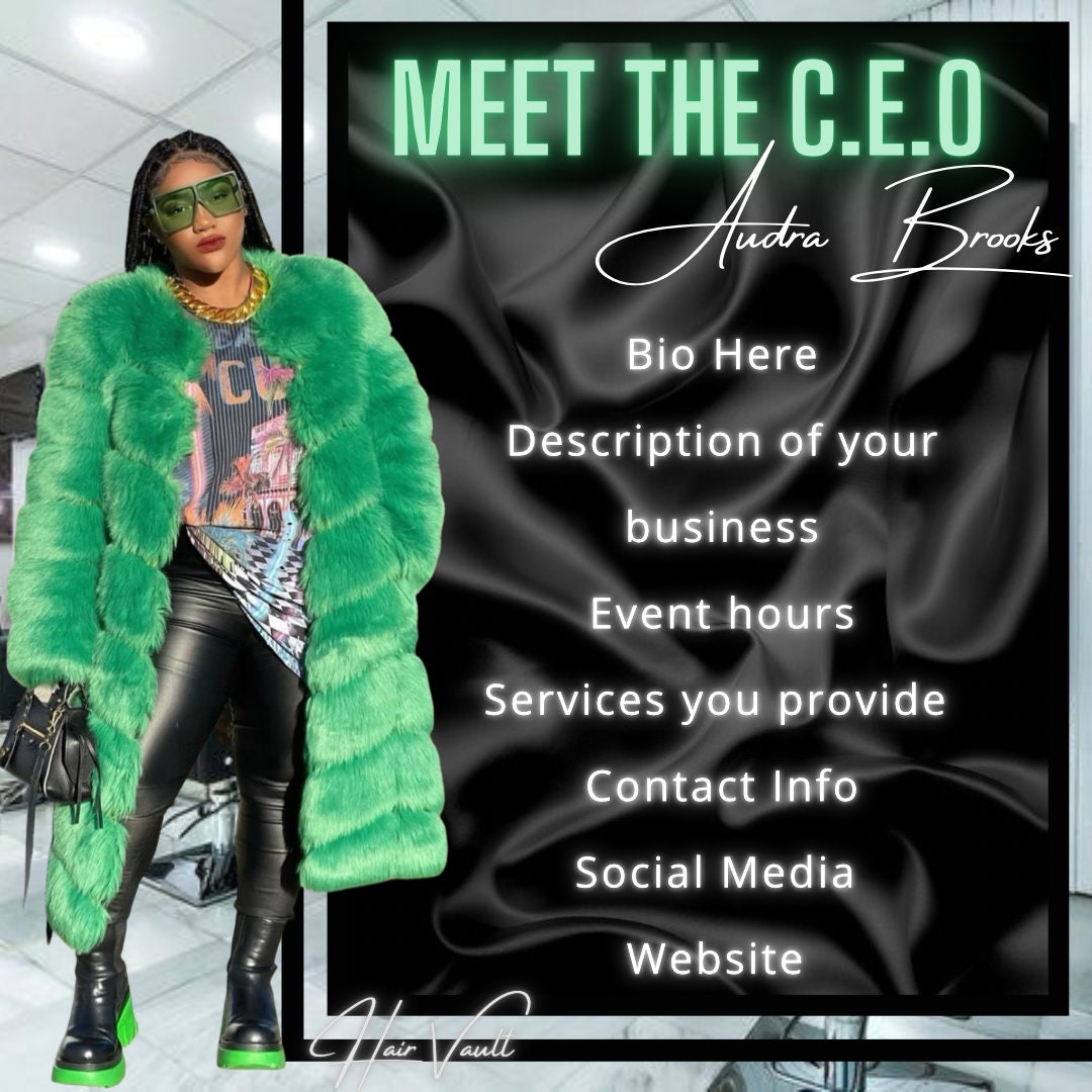 DIY CEO FLYER, Meet the Ceo, Social Media Flyer, Canva Template ...