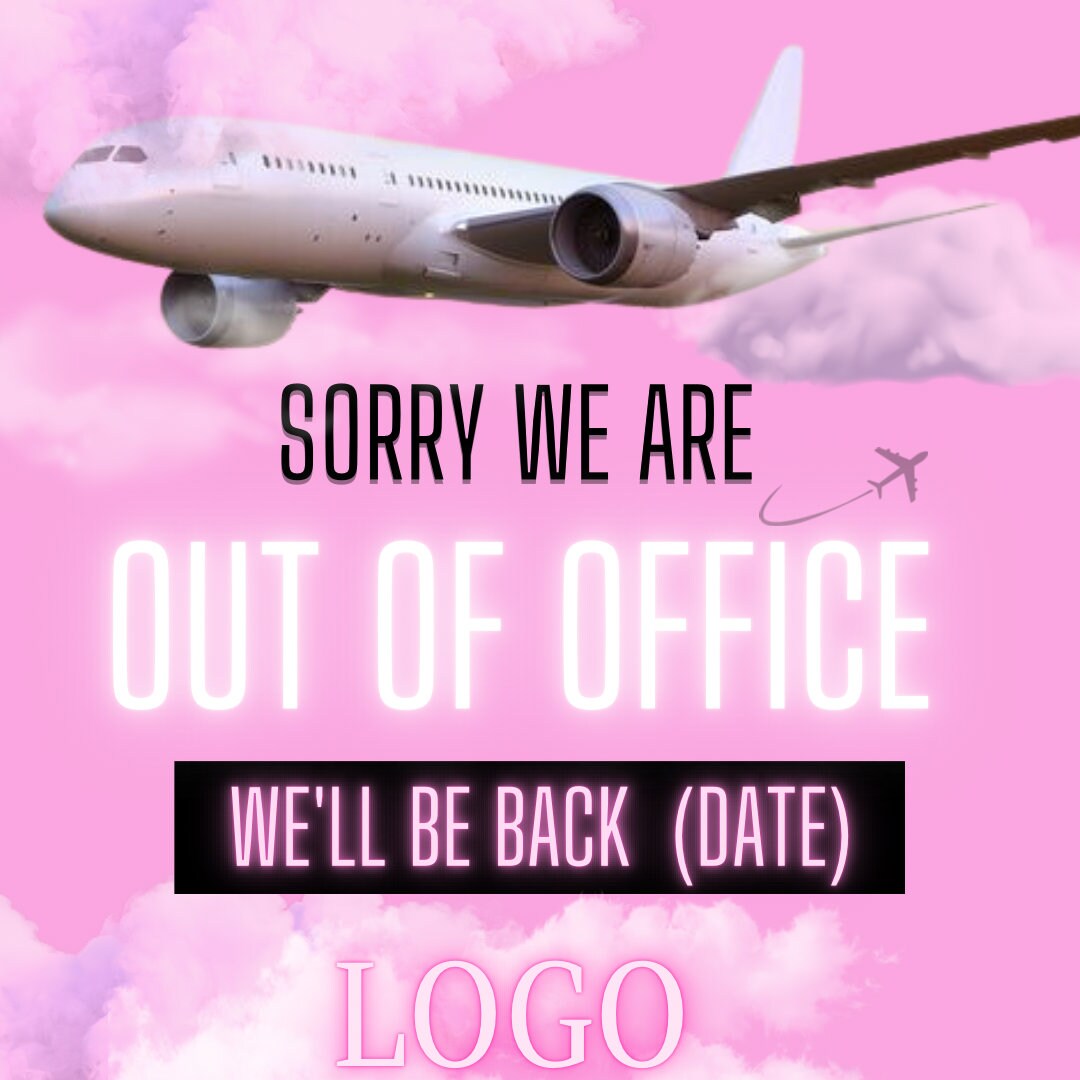 DIY Sorry Out of Office Flyer Design Template, Canva Flyer, Boutique ...