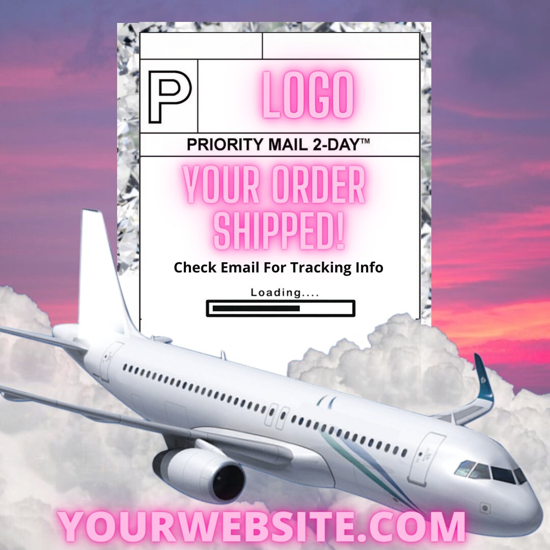 DIY Orders Have Shipped Flyer Design Template, Canva Flyer, Boutique ...