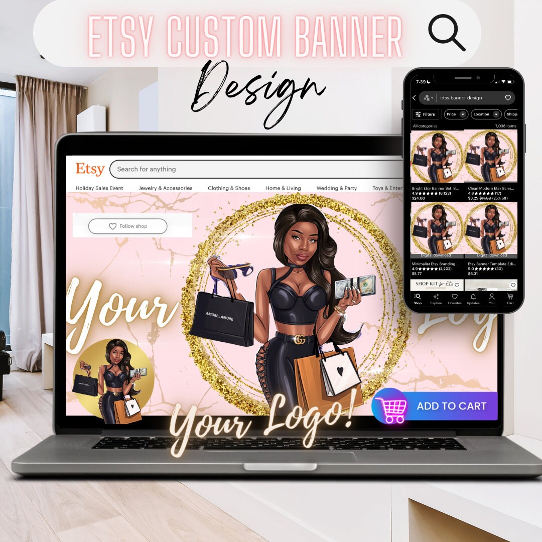 Custom Etsy Banner digital Template Designbusiness - Etsy