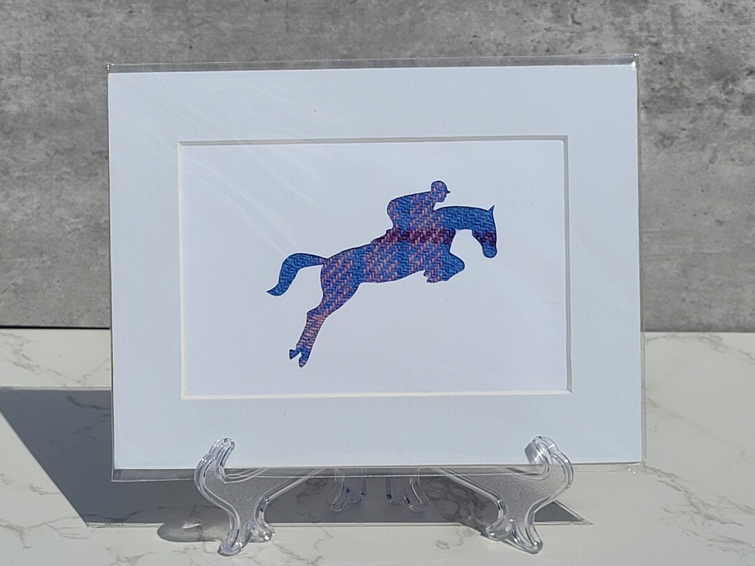 Show Jumping Horse and Rider With Tweed - Etsy