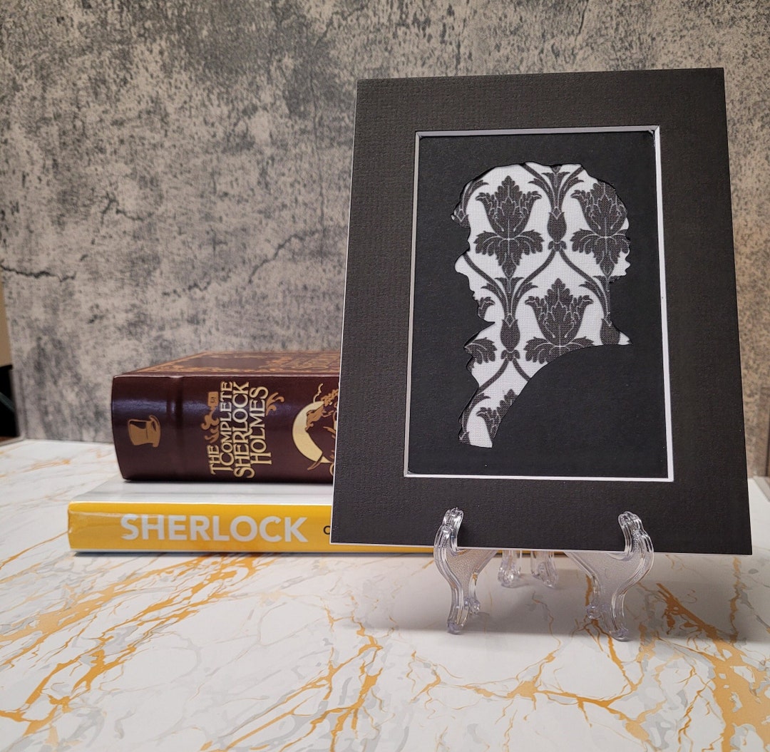 BBC Sherlock Silhouette Art Classic Black & White Design. - Etsy