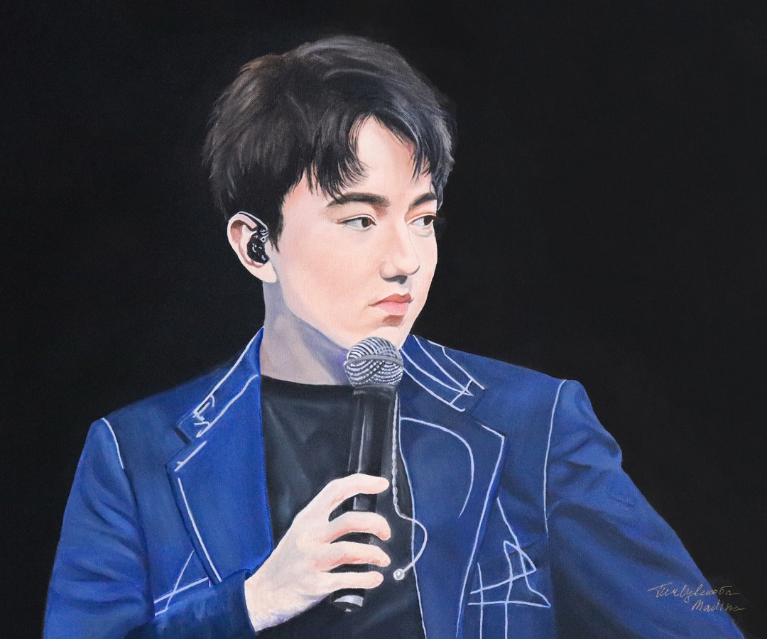 Dimash Kudaibergen Dears Dq Large Oil Portrait Music Stage Performance ...