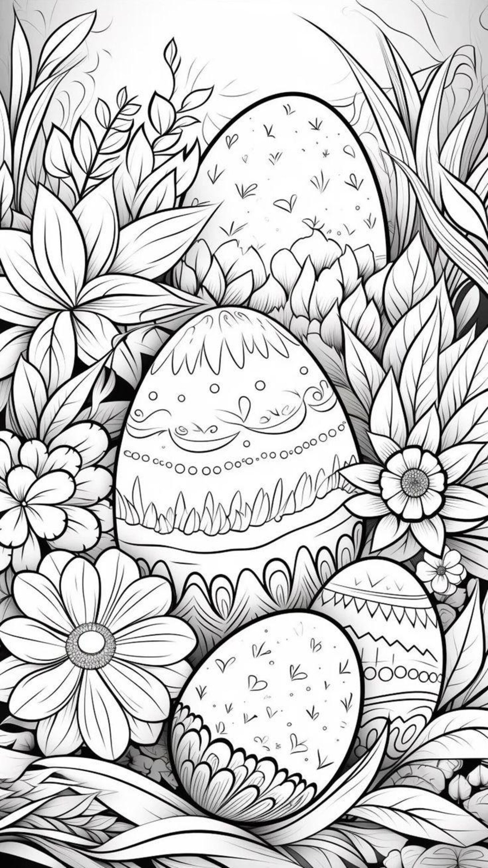Digital Easter Coloring Pages - Etsy