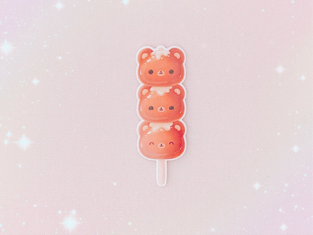 Cutie Bear Dango Vinyl Sticker: Glossy, Holo, or Matte - Etsy