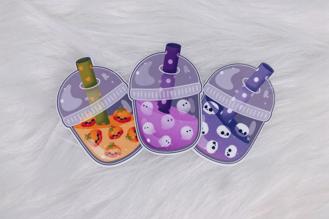 Spooky Boba Stickers - Etsy