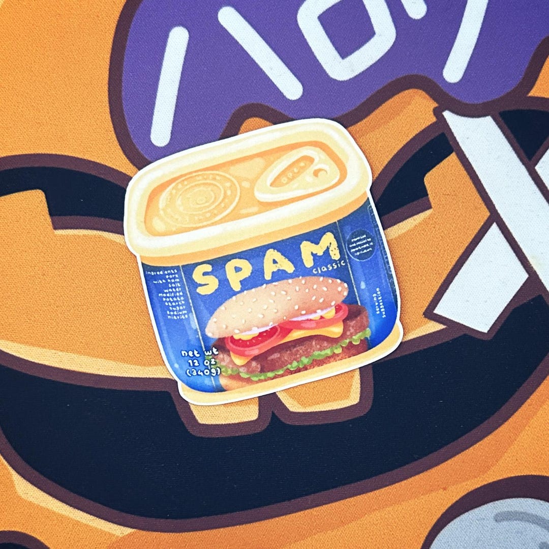 Cutie Spam Sticker | Food-themed Stickers - Etsy