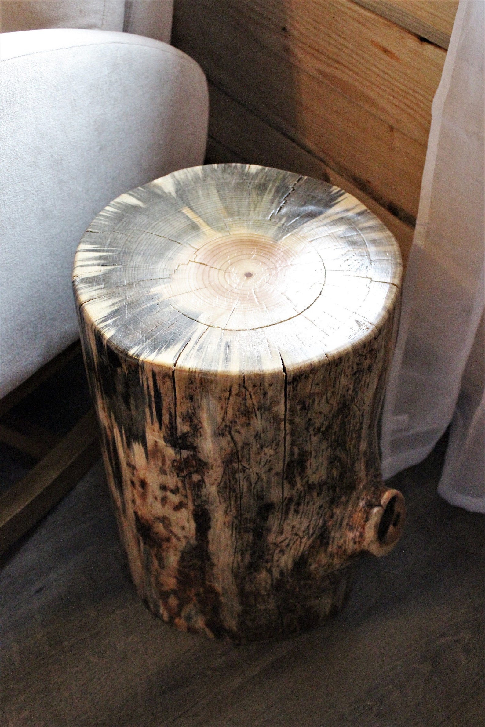 Tall 22 Lodgepole Pine Stump/side Table - Etsy