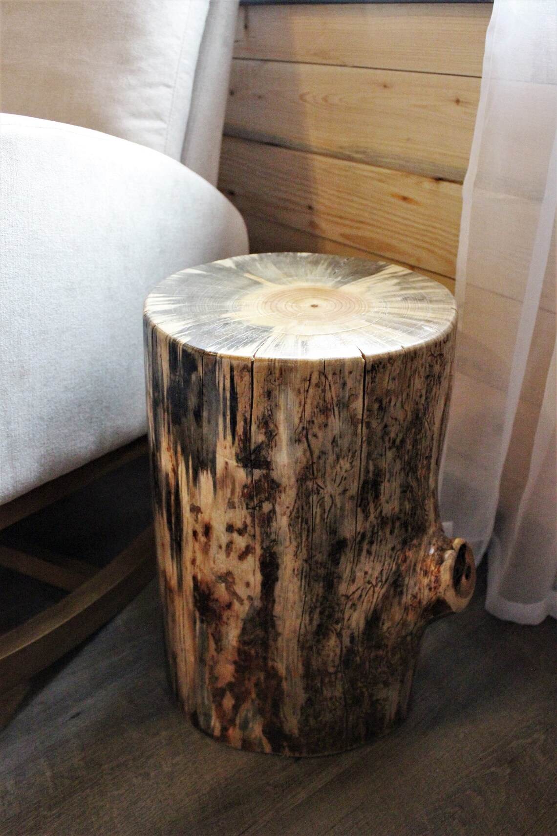 Lodgepole Pine Cowboy Stump/side Table - Etsy
