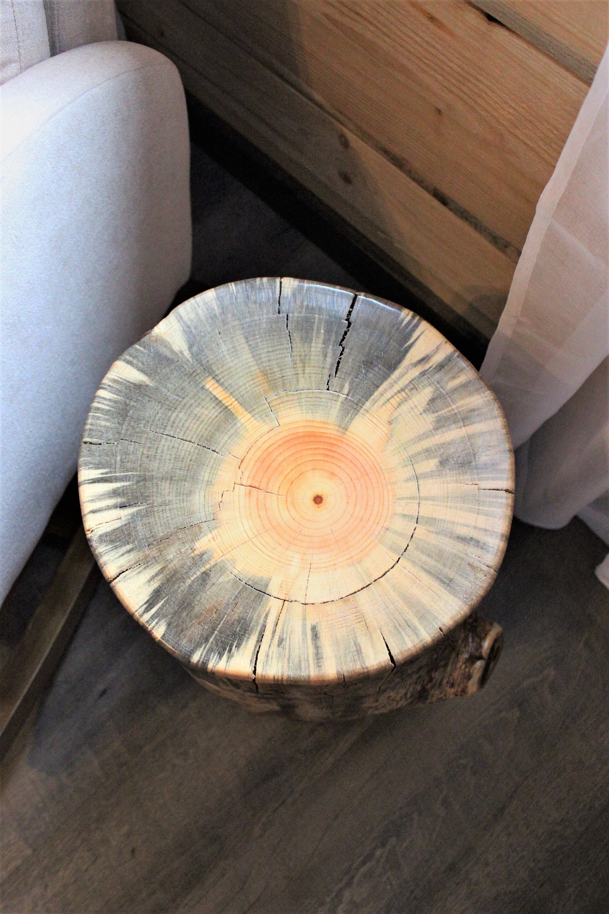 Lodgepole Pine Cowboy Stump/side Table - Etsy