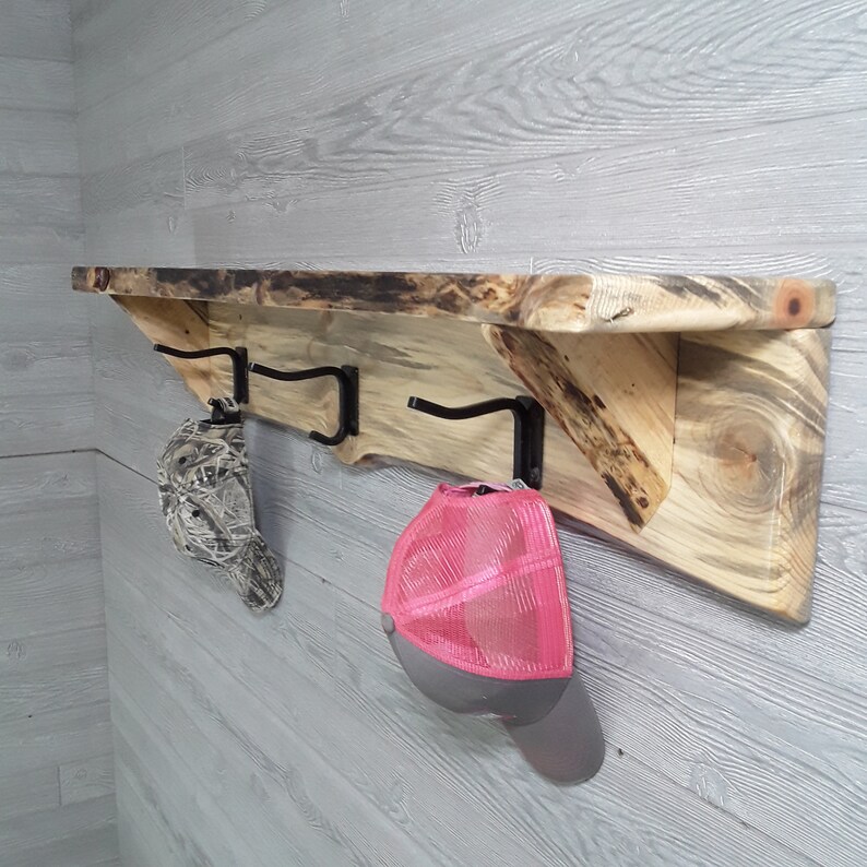 Blue Pine Rustic Wood Coat Rack/shelf - Etsy