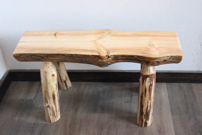 Half Log Bench - Etsy