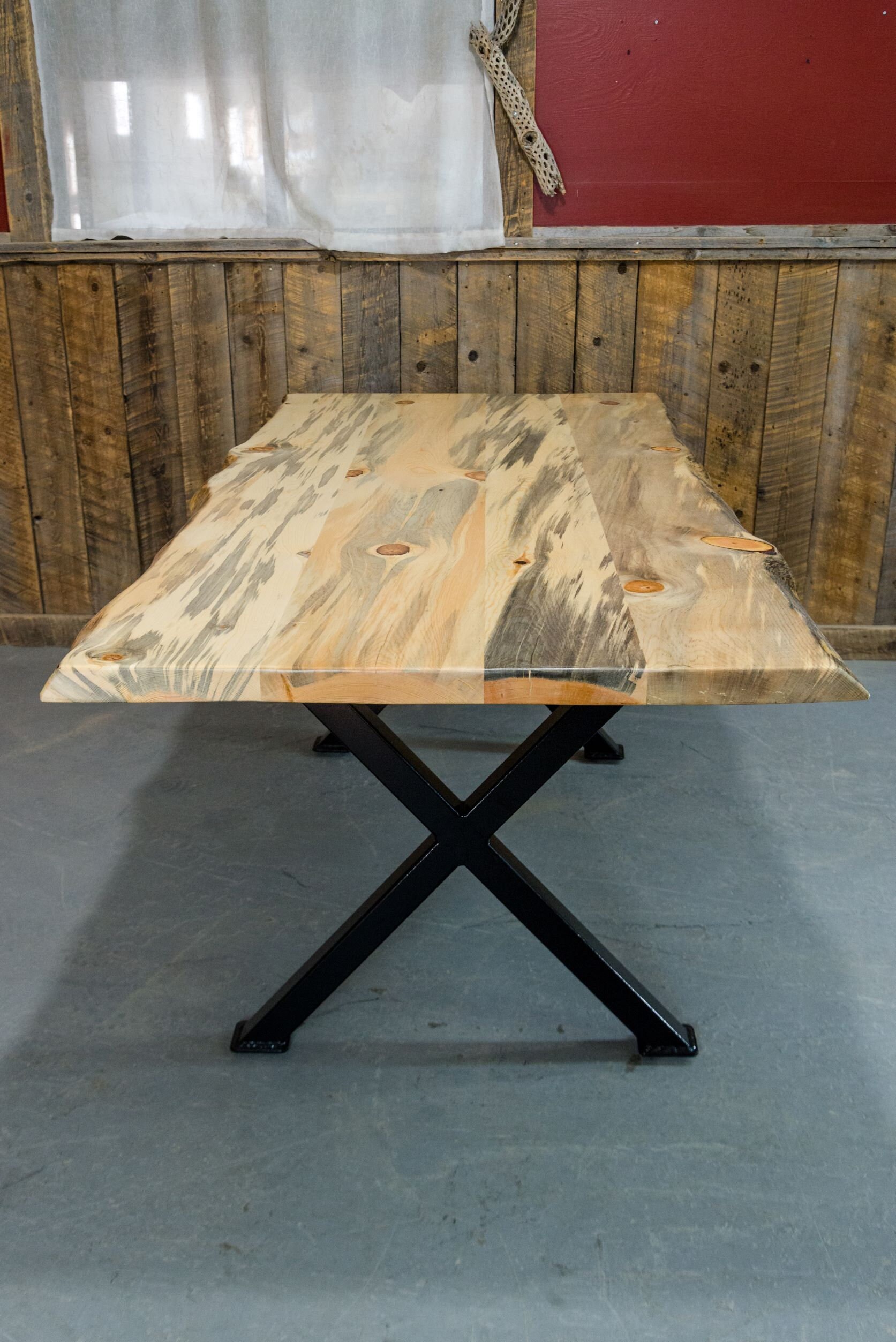 Amish Made Natural Edge Kitchen/ Dining Table - Etsy