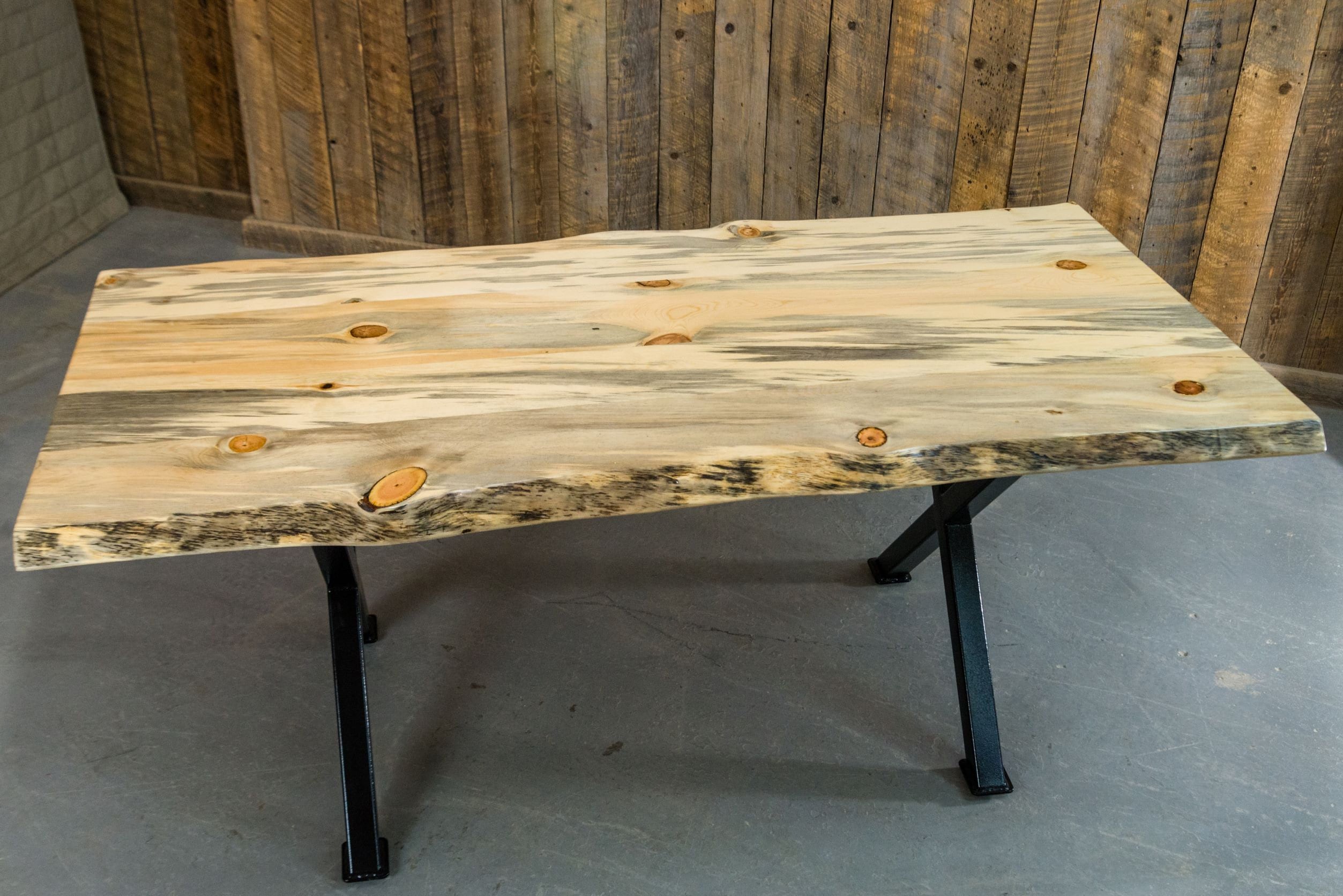 Amish Made Natural Edge Kitchen/ Dining Table - Etsy