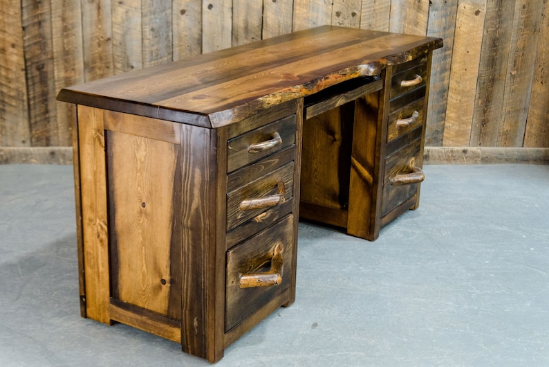 Amish Made Computer Desk With Keyboard Drawer Wood Desk | Etsy