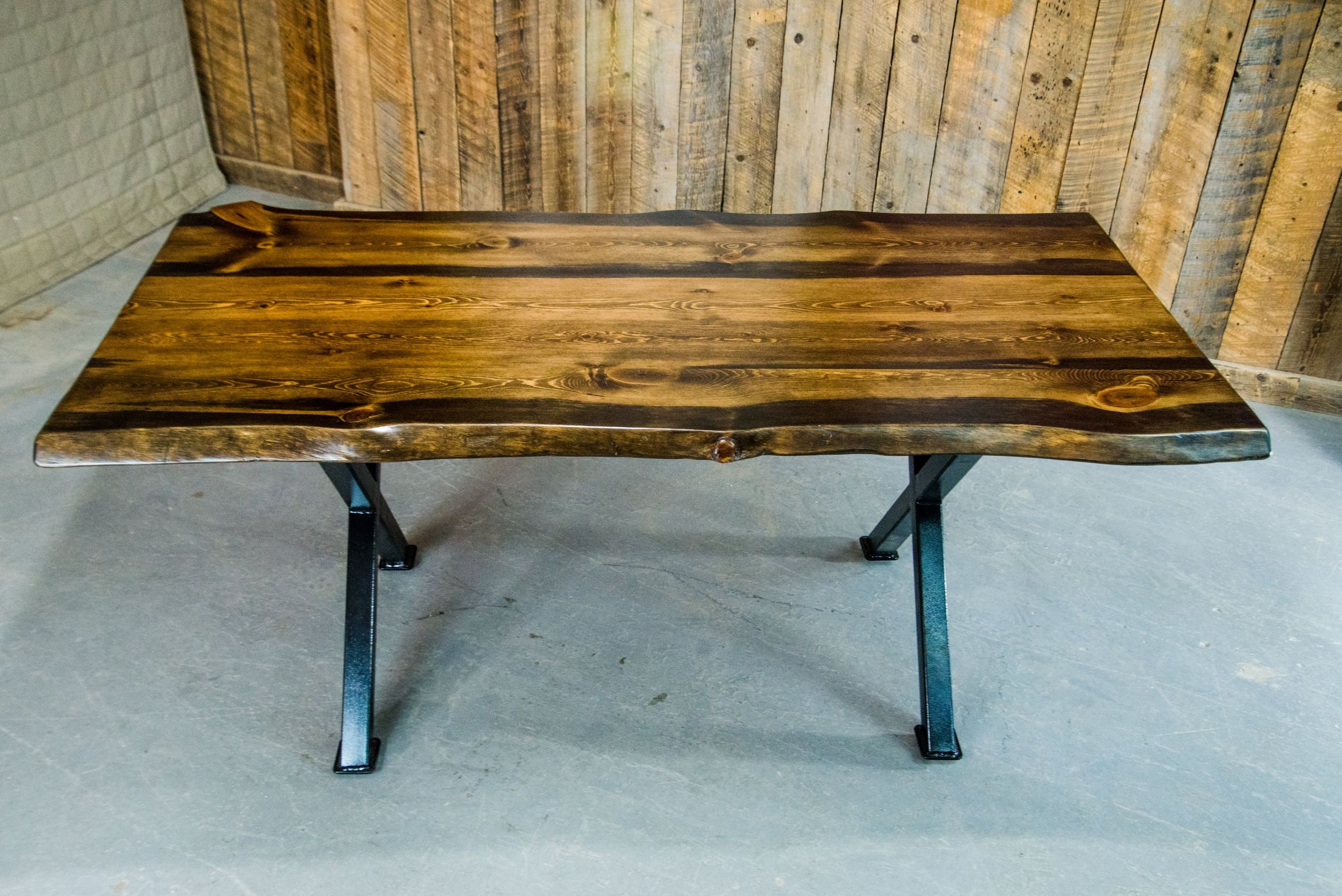 Amish Made Natural Edge Kitchen/ Dining Table - Etsy