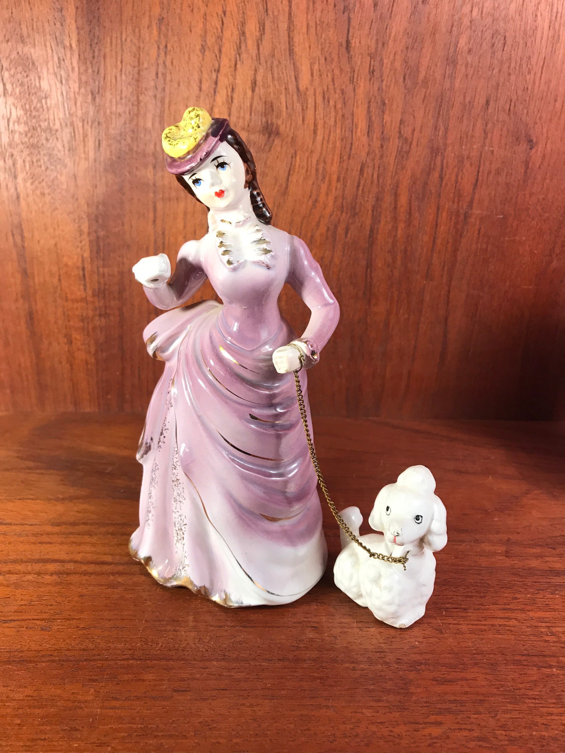 Lady and Dog Little Porcelain Puppet - Etsy Denmark
