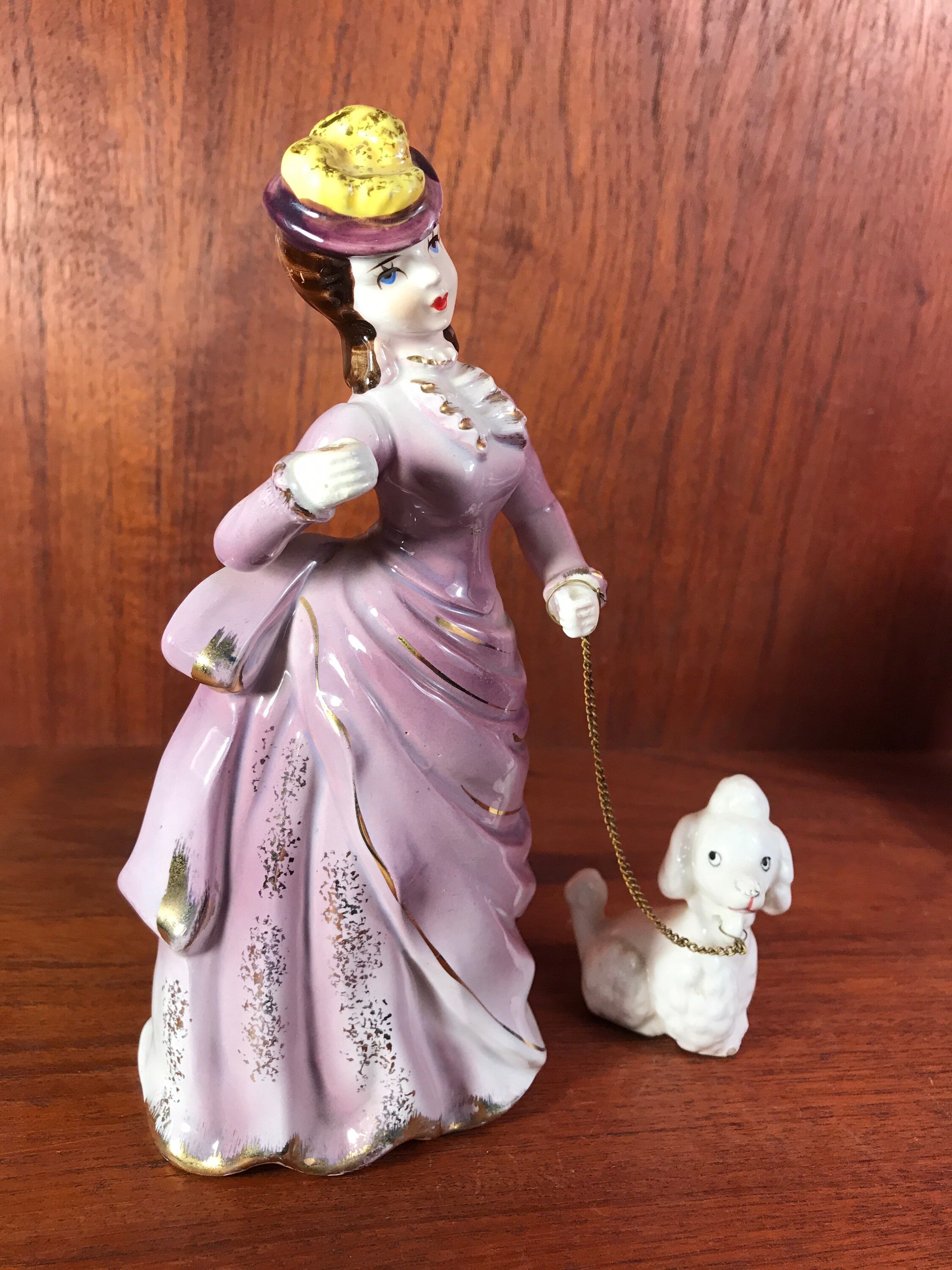 Lady and Dog Little Porcelain Puppet - Etsy Denmark
