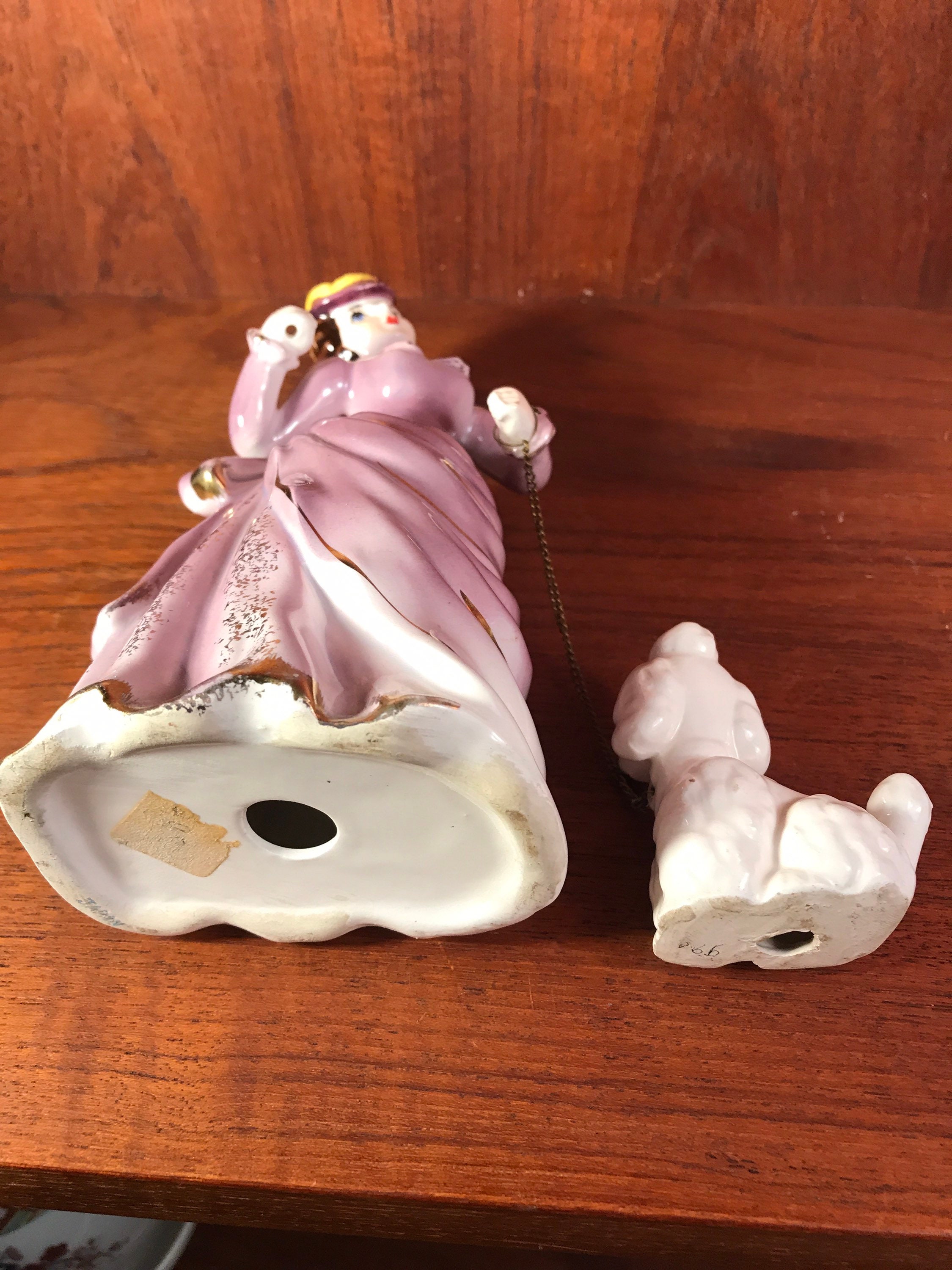 Lady and Dog Little Porcelain Puppet - Etsy Denmark