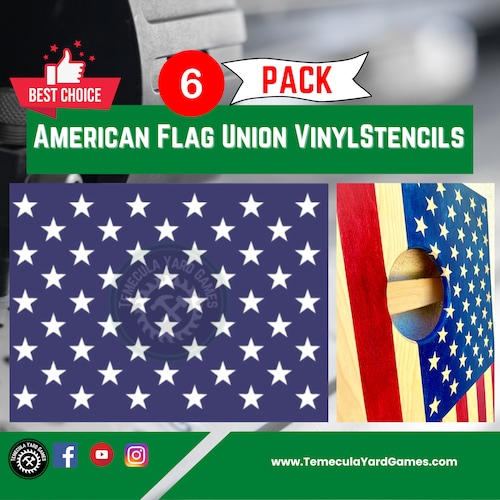 American Flag Vinyl Star Union stencil / Decal - Etsy