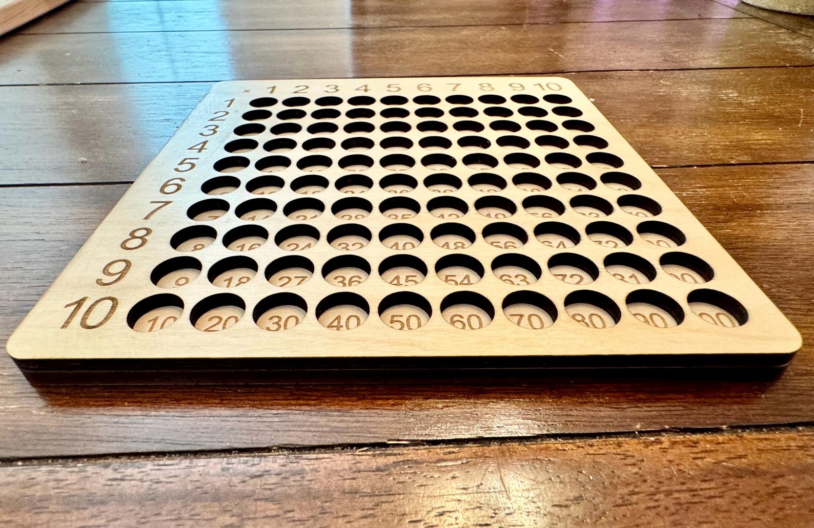Wood Multiplication Table Chart - Counting Manipulative - Math Tool ...