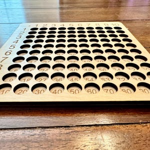 Wood Multiplication Table Chart - Counting Manipulative - Math Tool ...