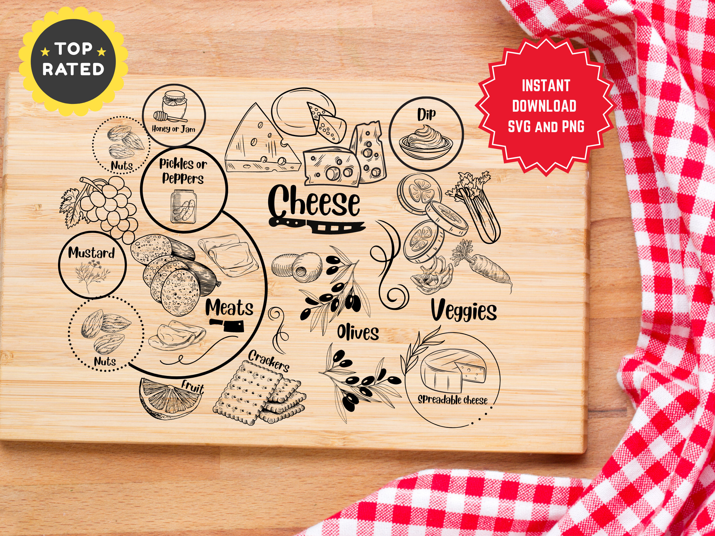 Charcuterie Map Mega Pack PNG and SVG Digital File for - Etsy Australia