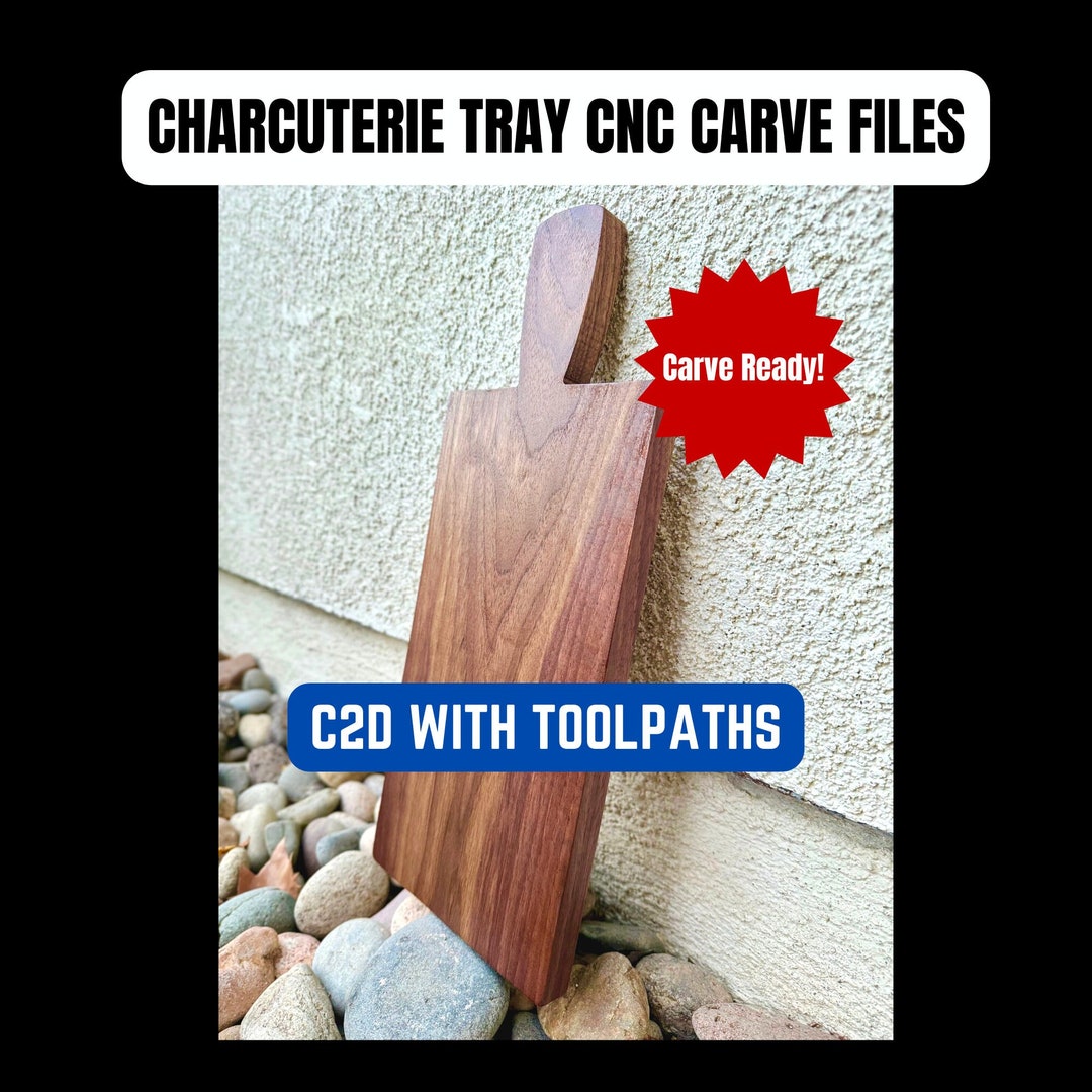 Charcuterie Tray CNC Carve File - Multiple Files Including C2D Shapeoko ...