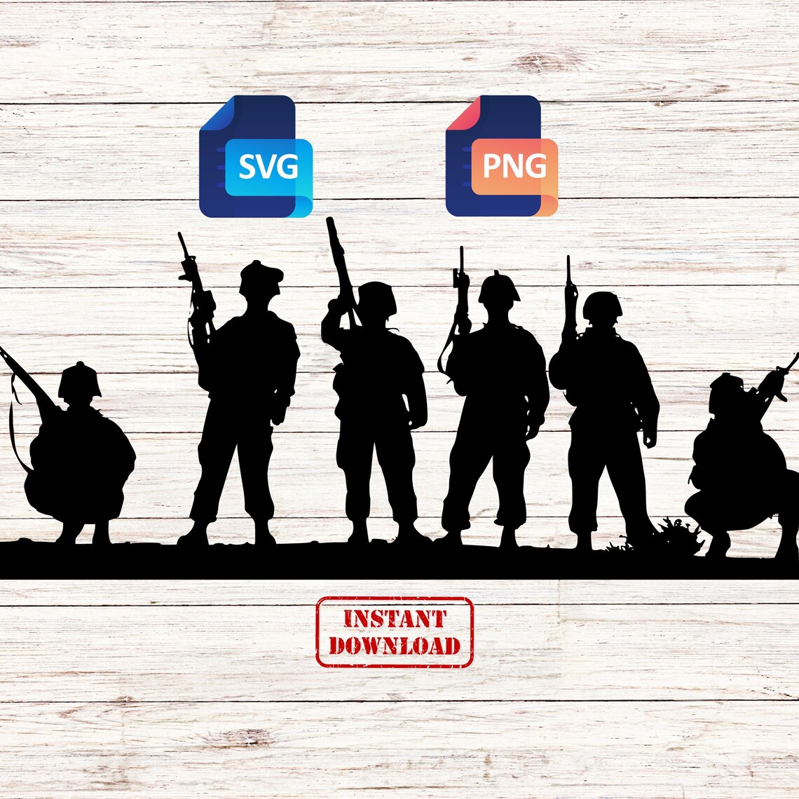 Military Soldier Skyline Image SVG and PNG - Etsy