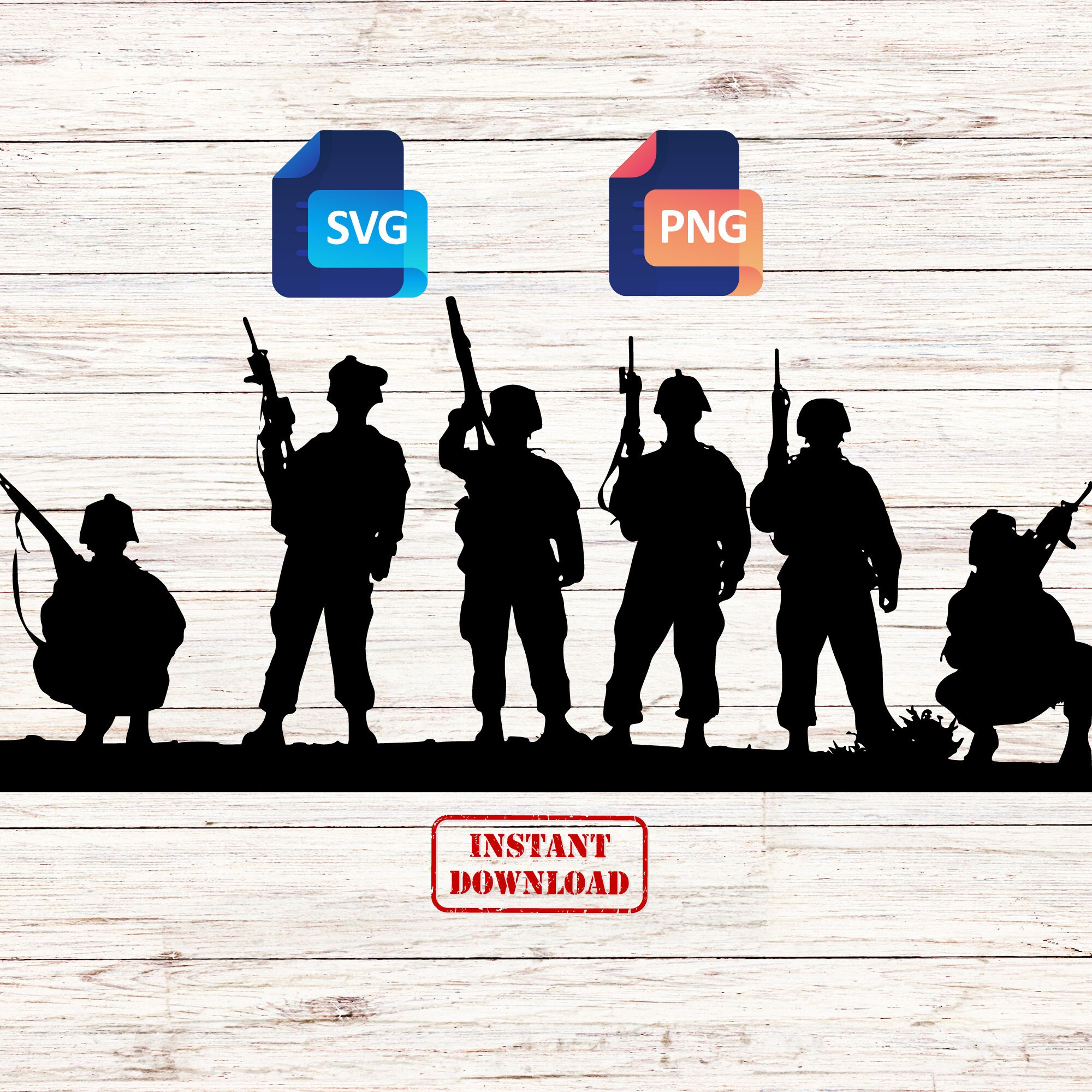 Military Soldier Skyline Image SVG and PNG - Etsy