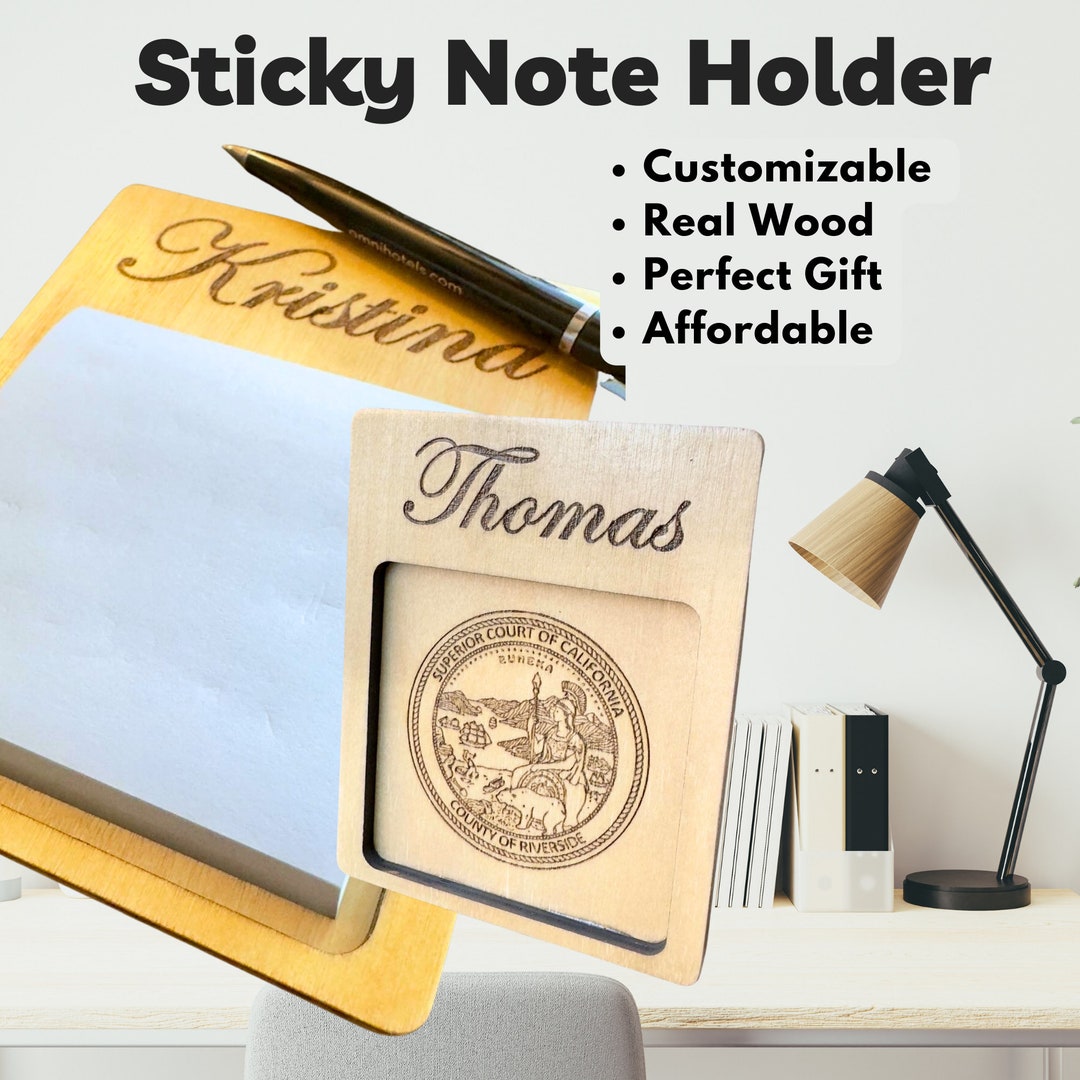 Customized Sticky Note Pad Holder - Etsy
